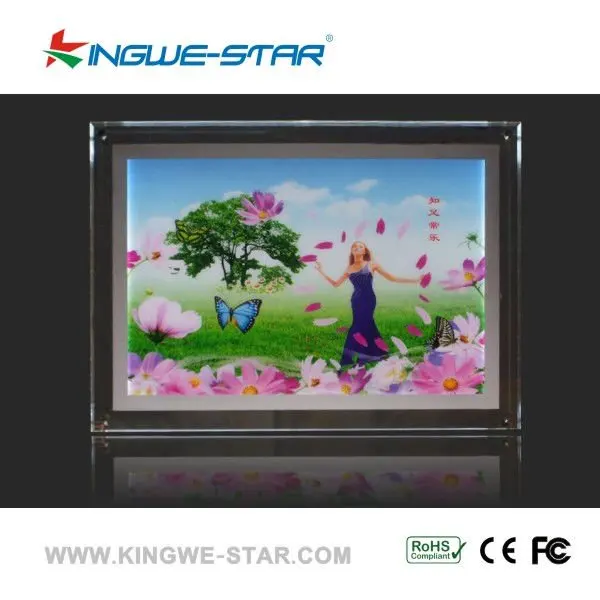 Custom Led Poster Window Display Hanging Led Acrylic Advertising Light ...