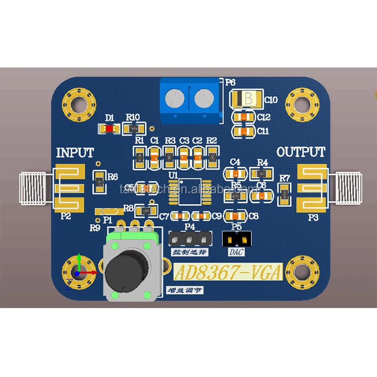Taidacent AD8367 - 500mhz Variable Gain AGC Amplifiers
