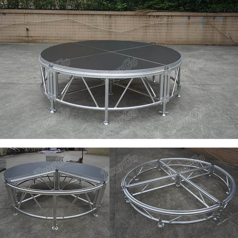 Portable Aluminum Round Stage Platform for Event - Tourgo