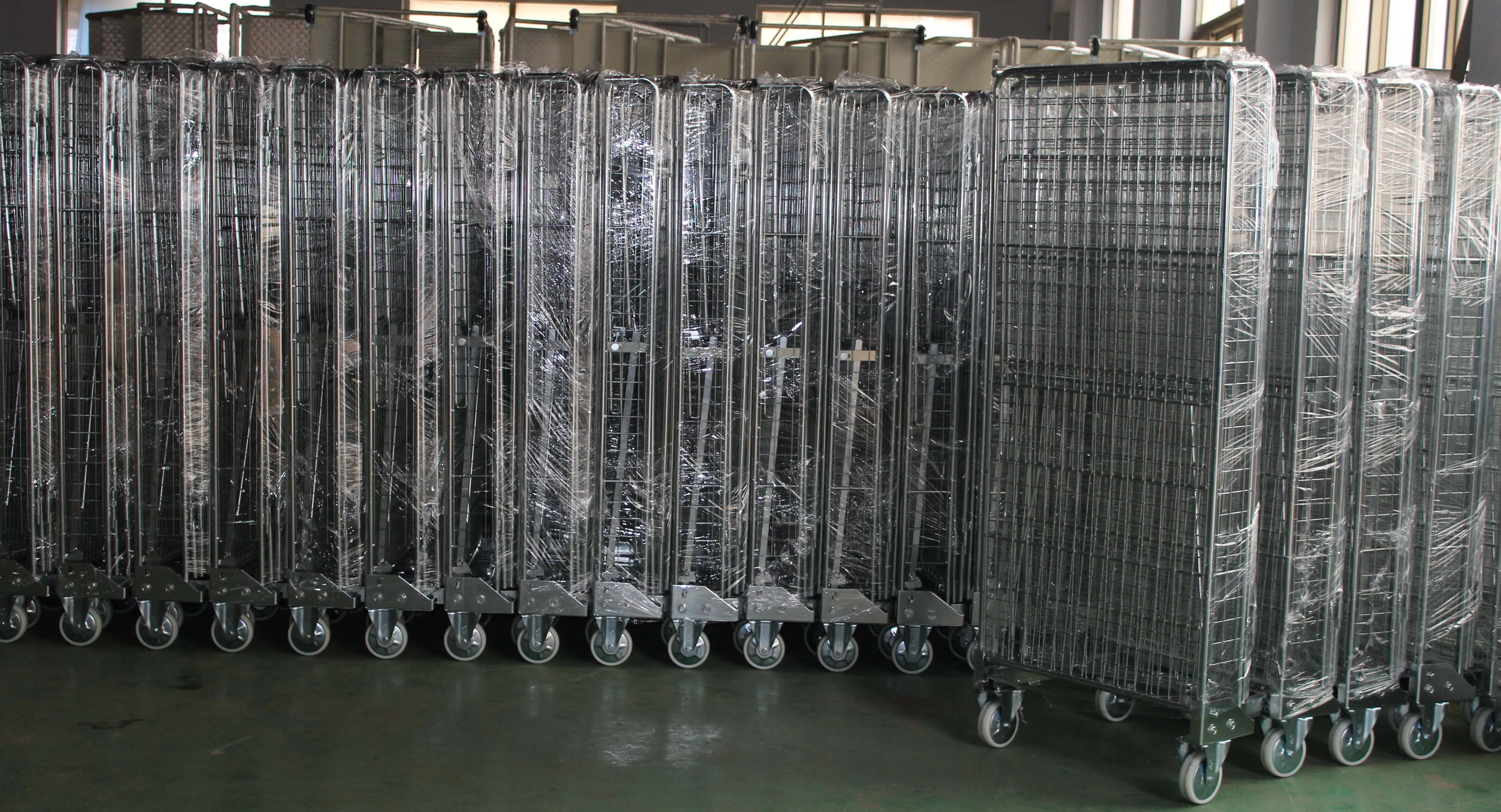 Laundry Folded Steel 3 Sided Roll Cage Trolley - Buy Laundry Folded ...