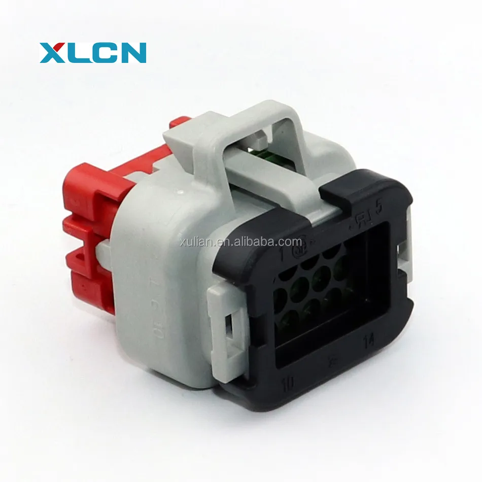 14pin Female Waterproof Auto Electrical Connectors White Housing Pbt V ...