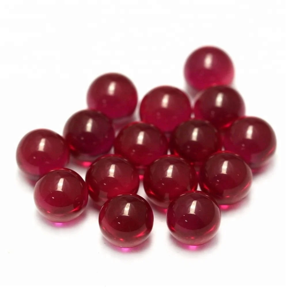 Shop 6mm 8mm Corundum Gemstone 5# Red Synthetic Ruby Sphere Ball