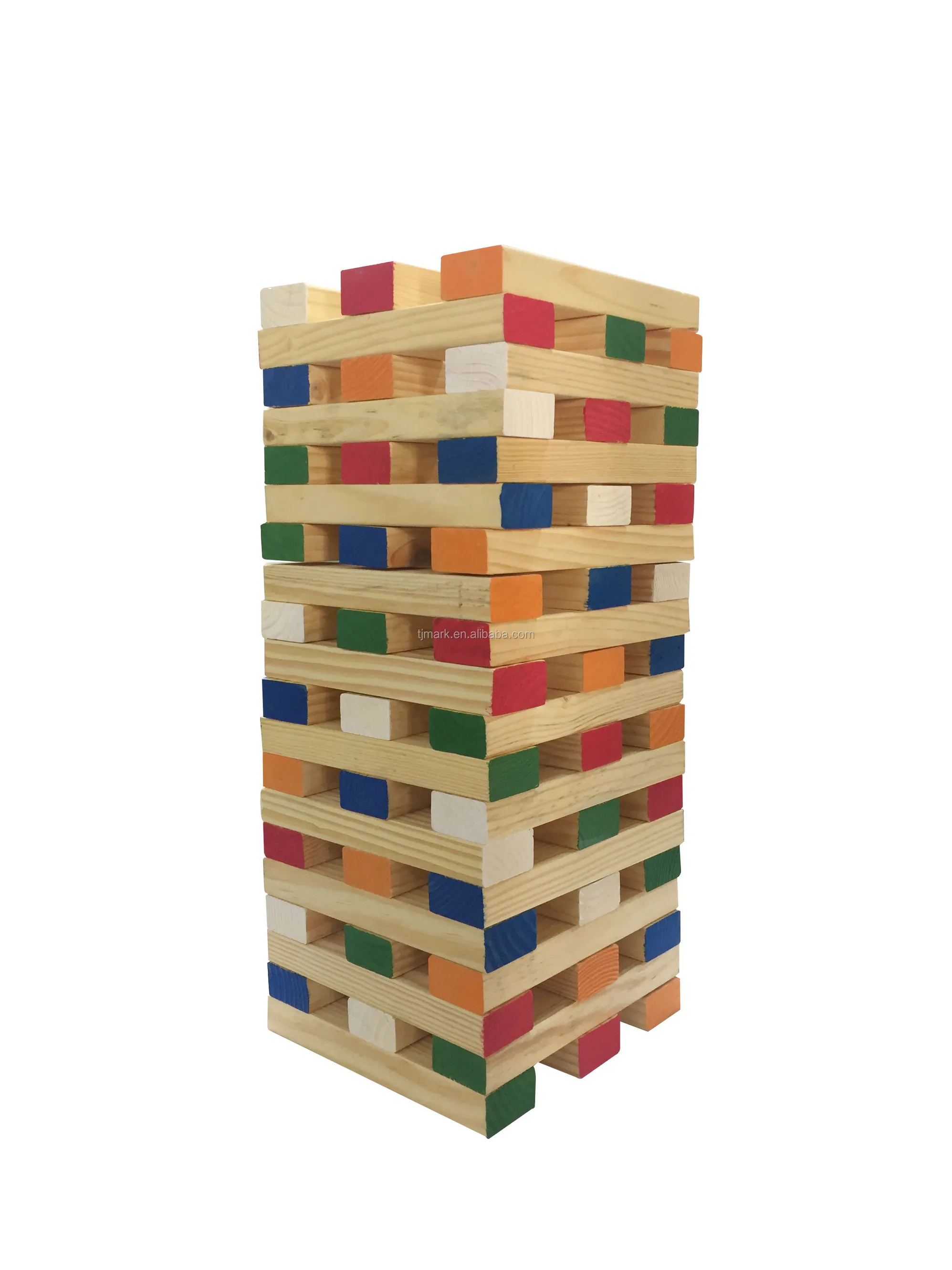 60PC WOODEN GIANT TUMBLE TOWER Tumbling Tower Building Blocks Custom ...
