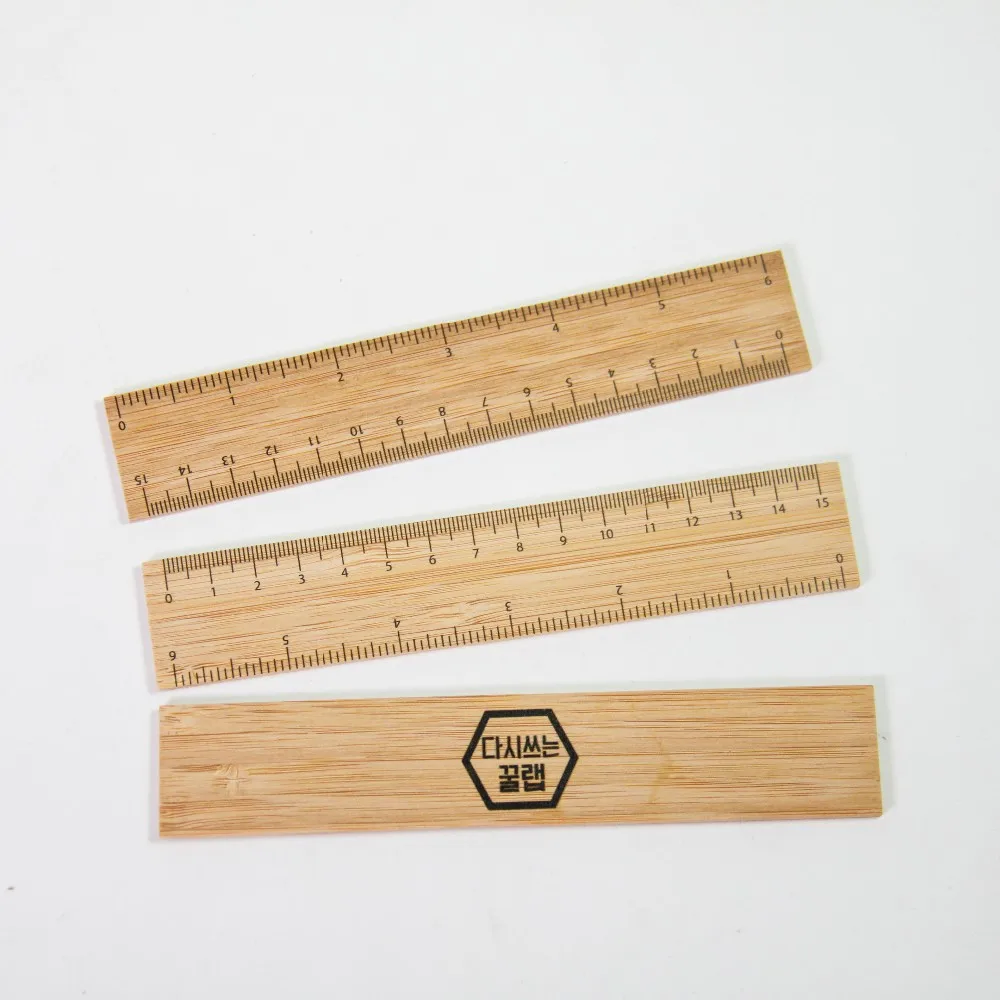 Custom Bamboo Rulers with Laser Engraving & Printing Logo