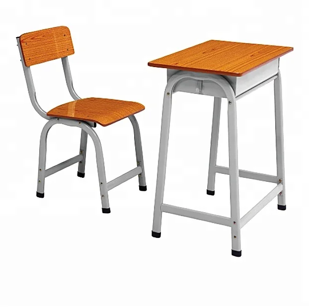 Movable Metal Frame School Desk With Chair Student Learning Desk With ...