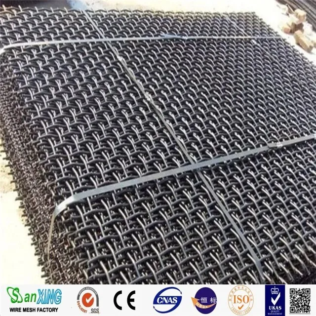 Stainless Steel Crimped Wire Mesh Sand Gravel Crusher Hooked Vibrating Sieve Screen Mesh Crimped