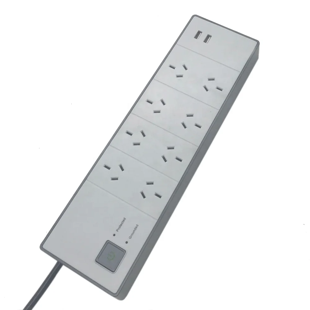 8 Way Power Board With Surge Protector Outlet With 3 Usb A And 1 Type C ...