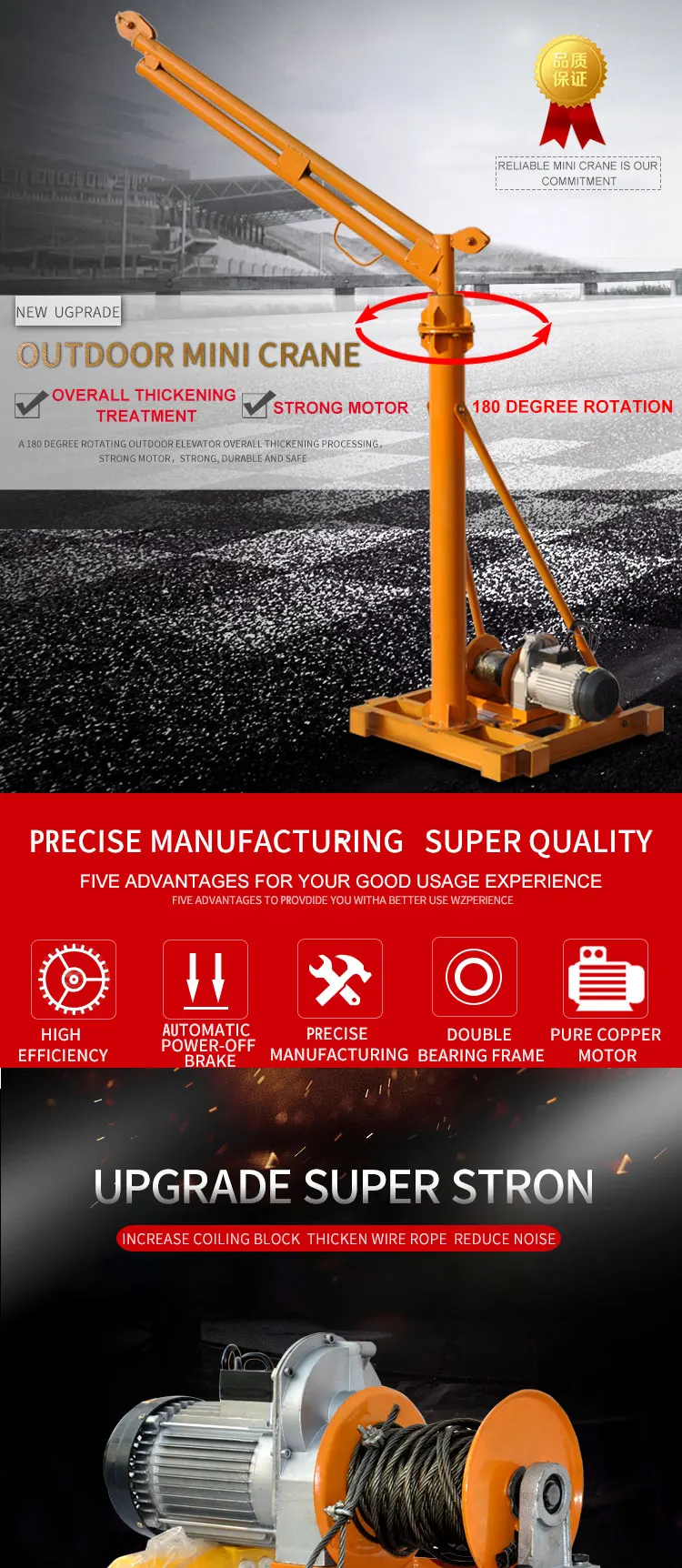 500kg Lifts Crane Small Construction Lifts Crane Mini Lift Concrete ...