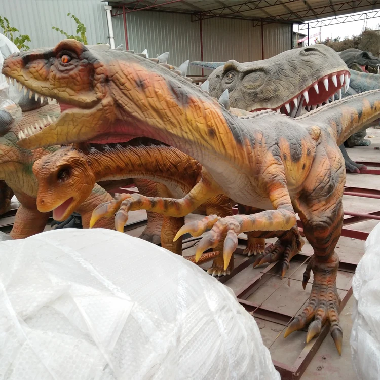 For Jurassic Park Garden Theme Park Attractions Life-Size Fiberglass ...