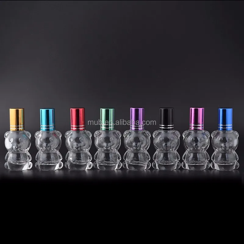 Mub 8ml Bear Shape Steel Ball Roll-on Refillable Perfume Bottle Cute ...