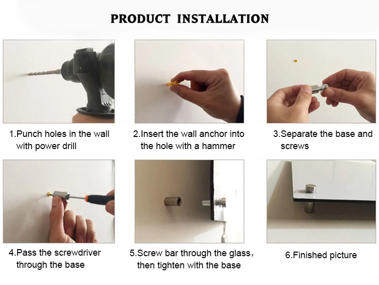 Ss Stainless Steel Glass Spacer Wall Mounted Sign Standoff for Glass ...