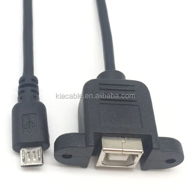 Usb Panel Mount Type B Female To 5pin Micro Usb Cable - Buy Usb Panel ...