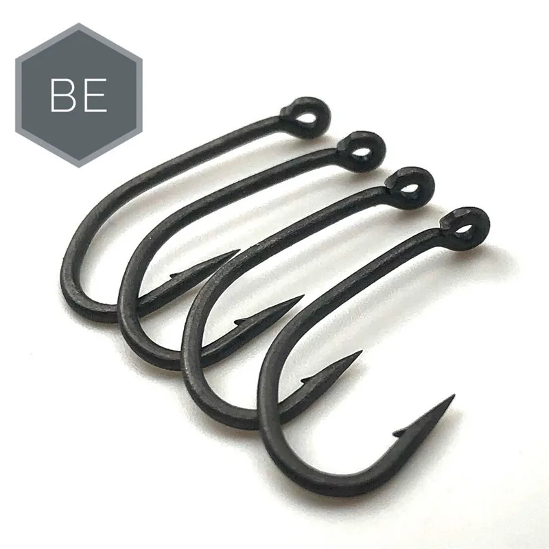Carp Fishing Te-flon Coating Barbed Eyed Hooks Made in Japan High ...