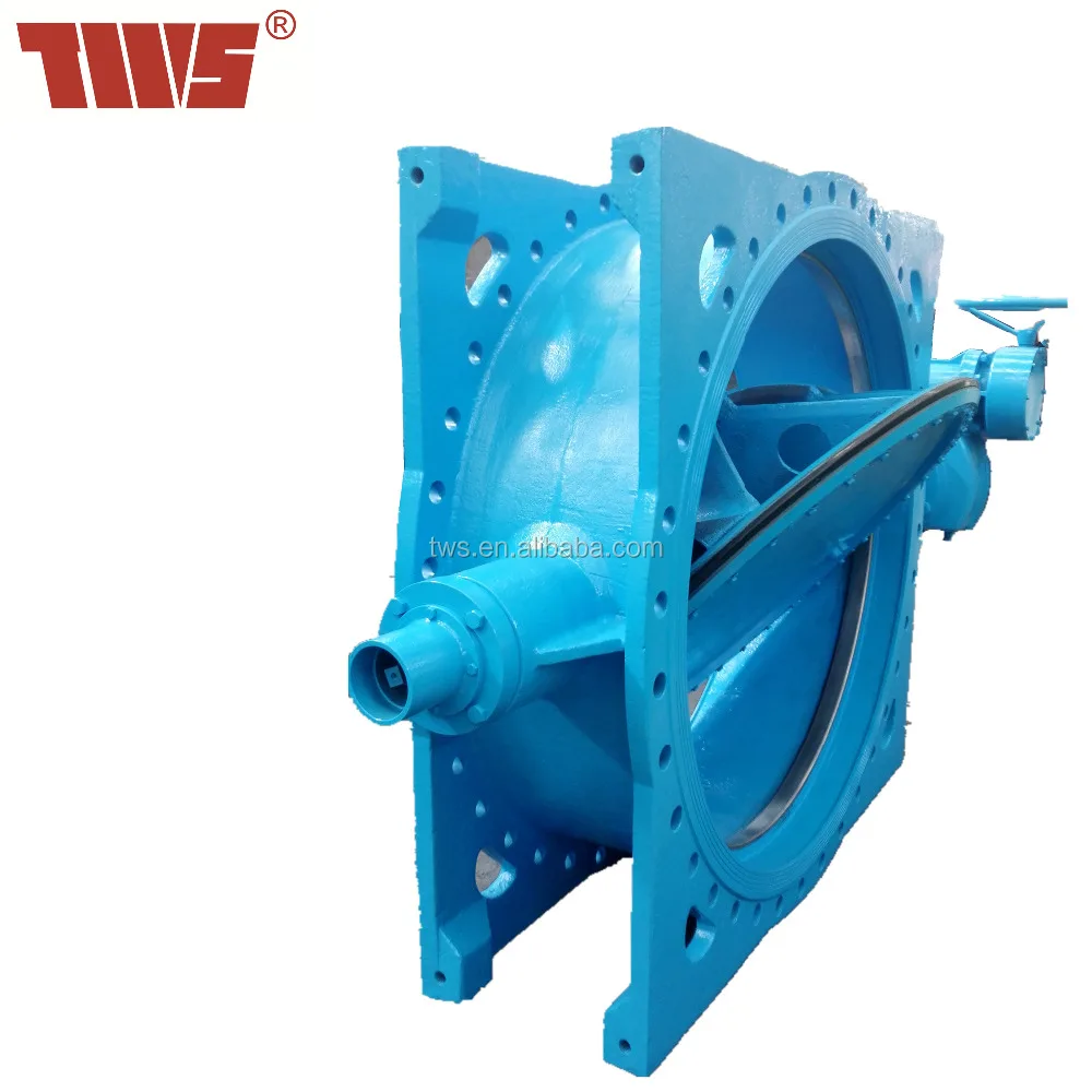 DN1800 PN10 Large Diameter Butterfly Valve - Flanged Control Flow Valve ...