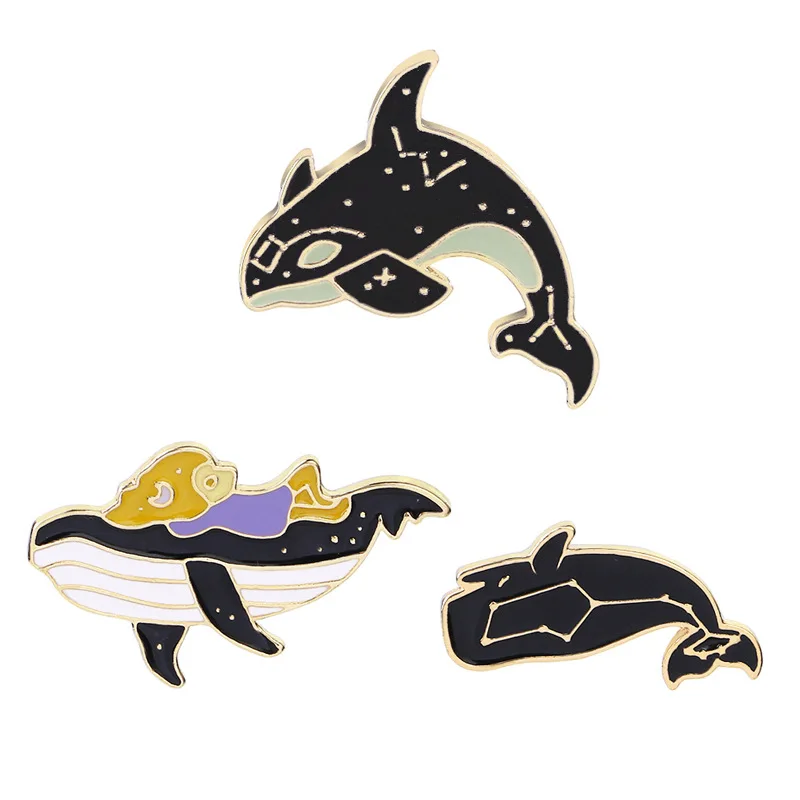 Promotional Mew dolphin cartoon hard enamel lapel metal pin badge maker ...
