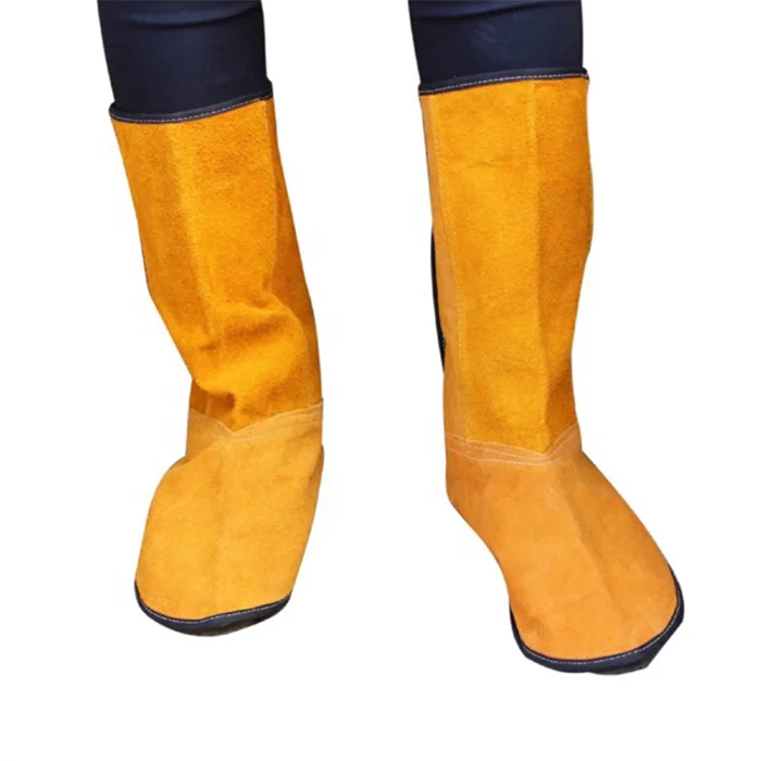 Heavy Duty Leather Fire Flame Retardant Protective Welding Leggings ...