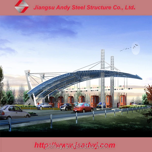 Factory Price Long Span Steel Truss Shed For Toll Station Gate - Buy ...