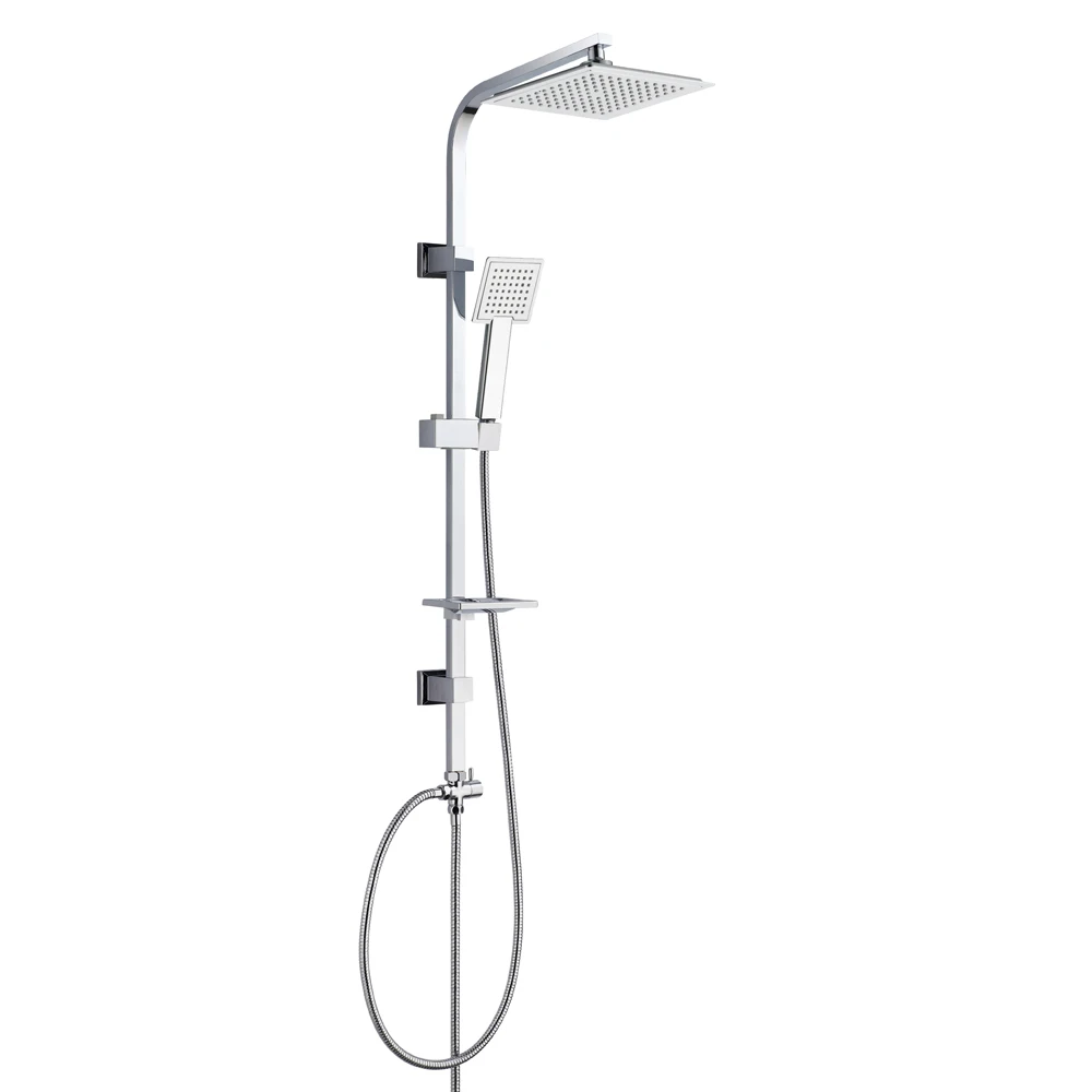 Top Rated Square Shower System Stainless Steel Wall Mounted Shower ...