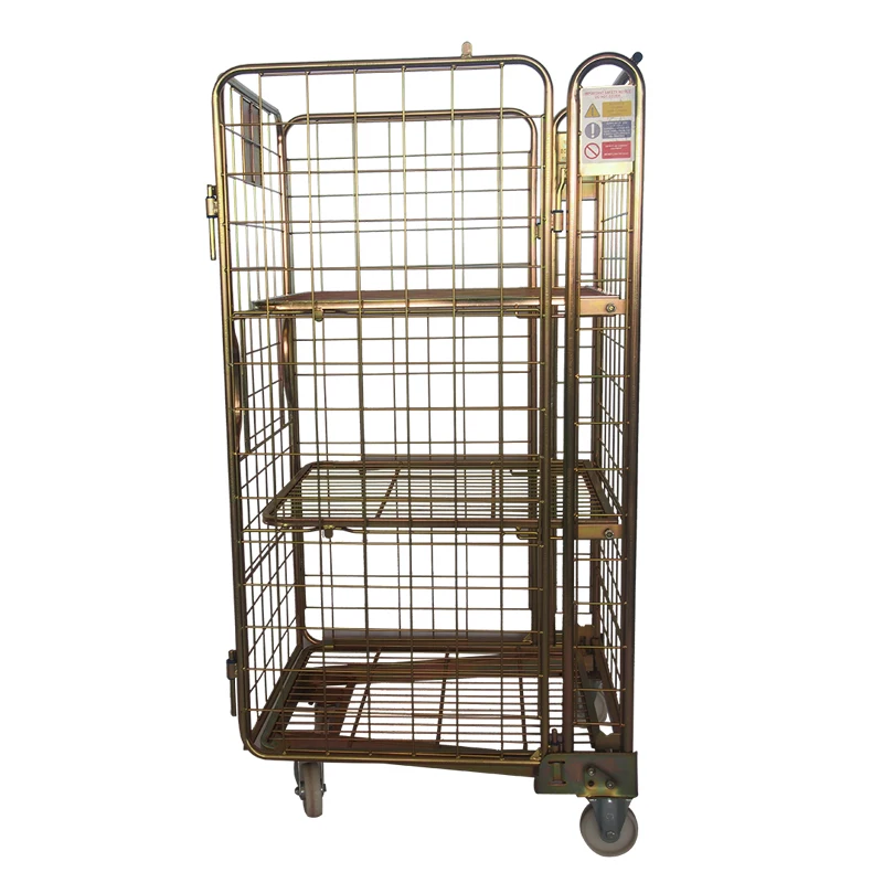 Work-shop Foldable Cargo Storage Cage Trolley With Wheel - Buy Storage ...