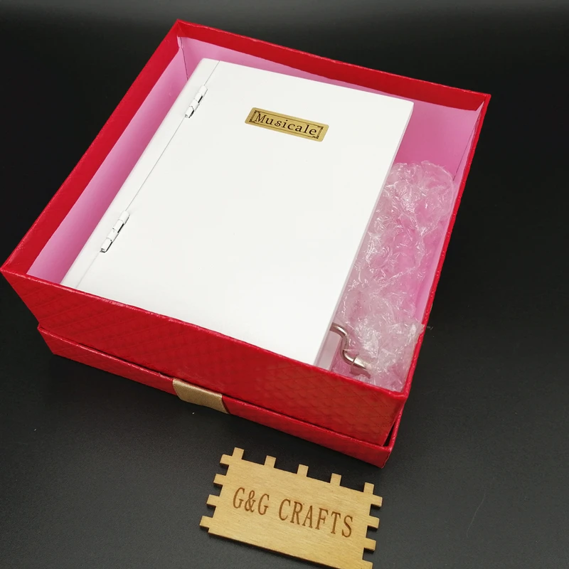 Wooden Mini Book Shape Music Box Paper Tape Music Box - Buy Paper Tape ...