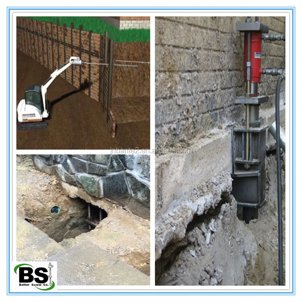 New Construction Brackets Helical Push Pier System For House Foundation ...