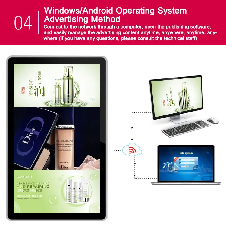 55 Inch HD LCD Display - Ideal for Advertising & Digital Signage
