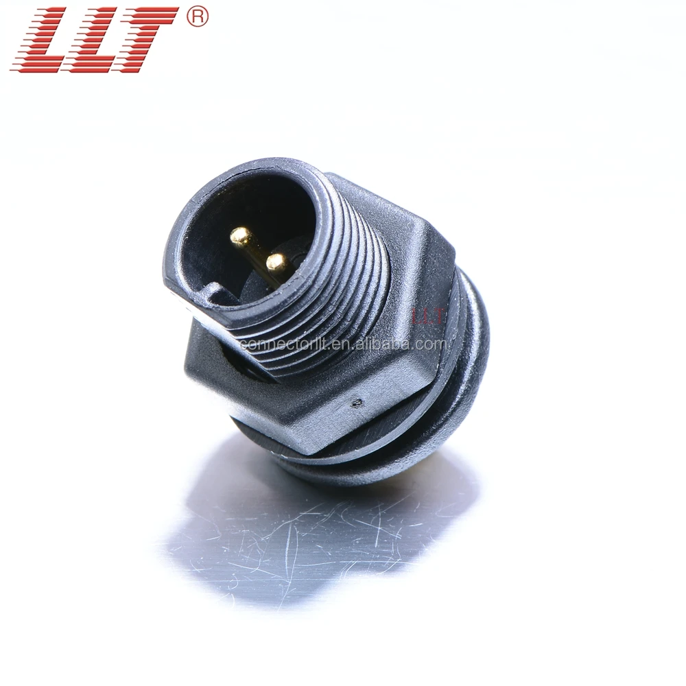 LLT M12 male female 2 pin waterproof connector for panel grow lighting ...