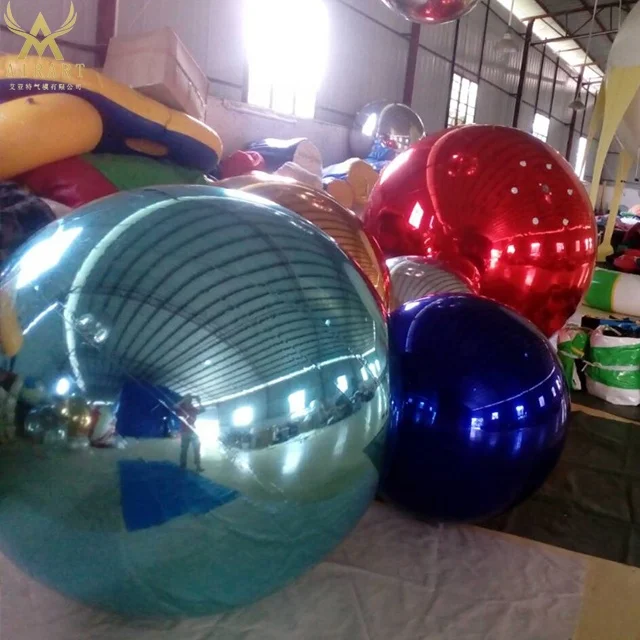 Stage Decoration Inflatable Mirror Ball Inflatable Gold /silver Mirror ...