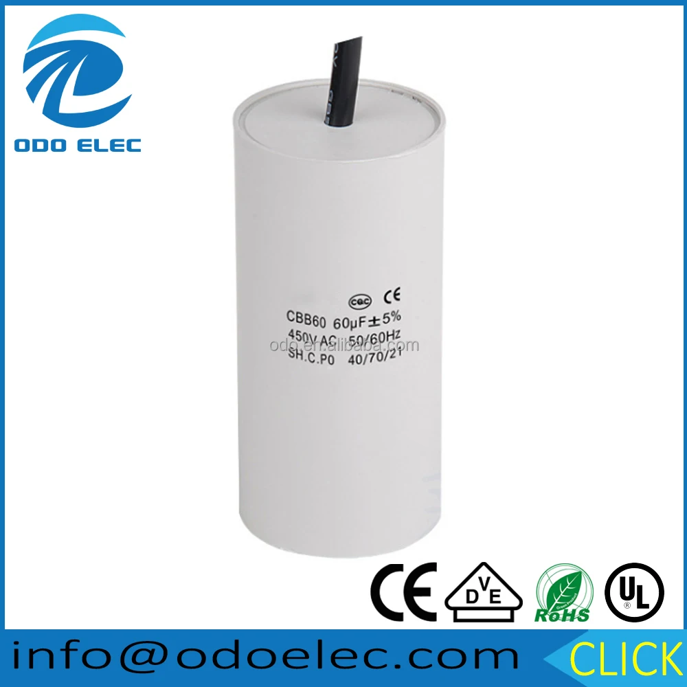 Cbb60 Washing Machine Capacitor 450v 70uf Water Pump Starting Capacitor - Buy Cbb60 70uf ...