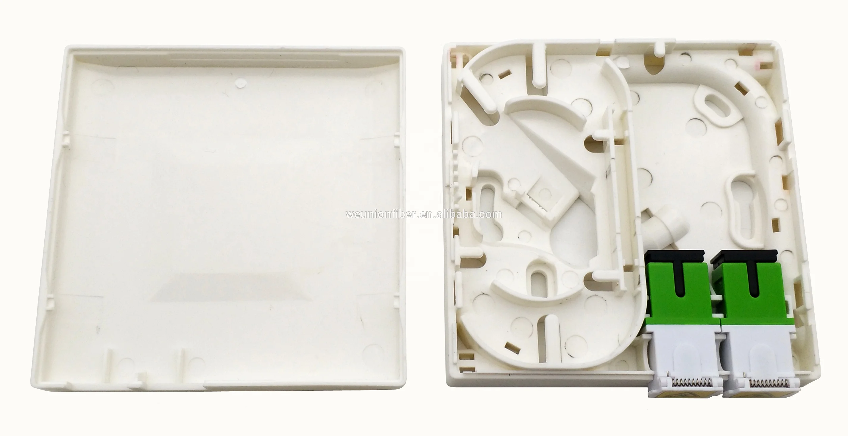 2 Cores Ftth Fiber Optic Face Box/face Plate Panel Distribution Box ...