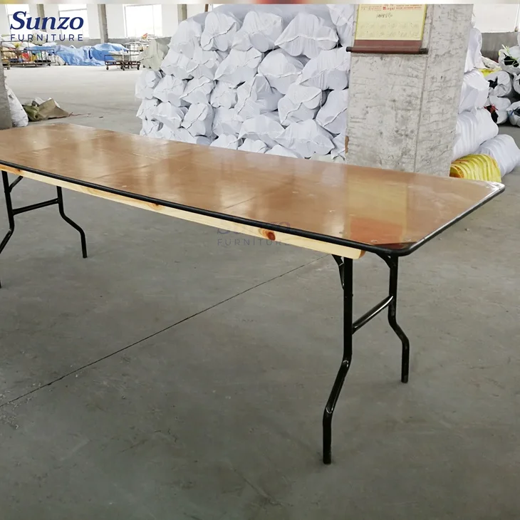 Restaurant Wedding Rectangular Banquet Folding Table - Buy Banquet ...