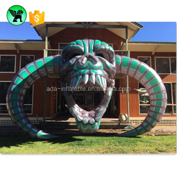 10m Stage Advertising Event Inflatable Skull For Halloween Decoration ...