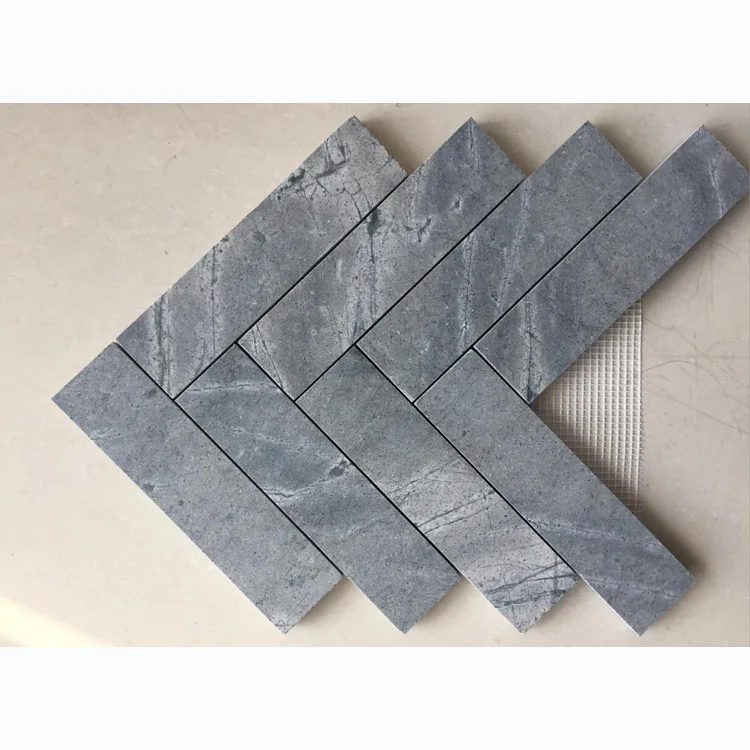 SHIHUI Atlanta Stone Fishbone Brick Galaxy Plata Gris Granito Mosaico ...