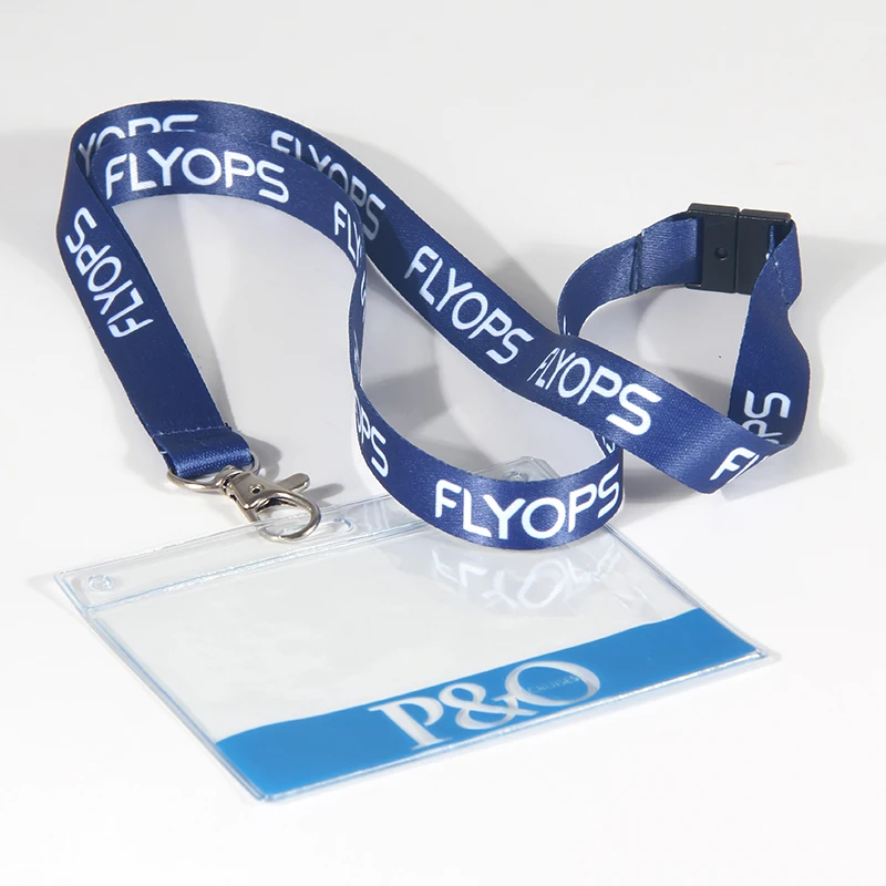 Custom ID Card Holder Printing Lanyard Strap Neck Ribbon