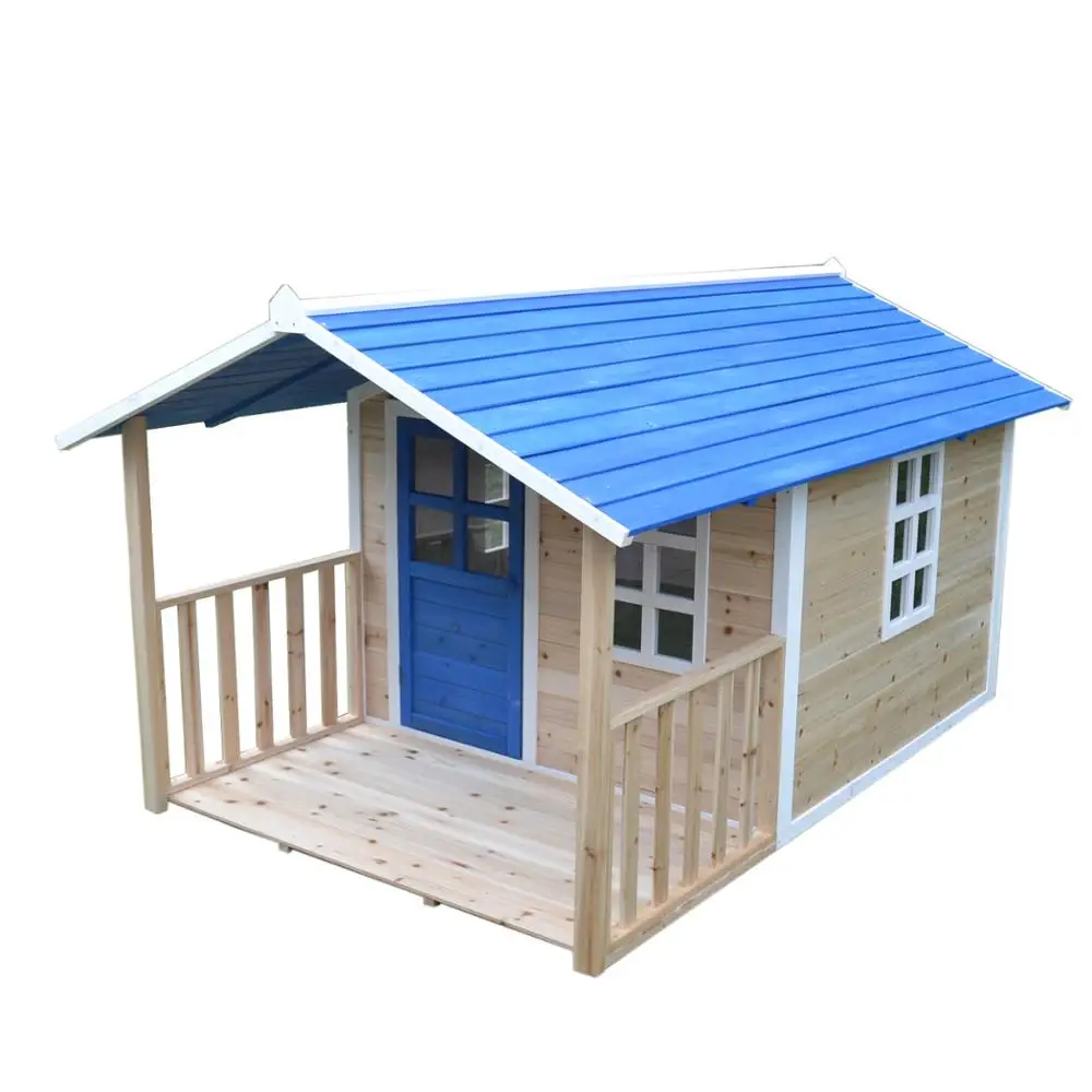 Outdoor Backyard small house Wood Children Playhouse Wooden Cubby house ...