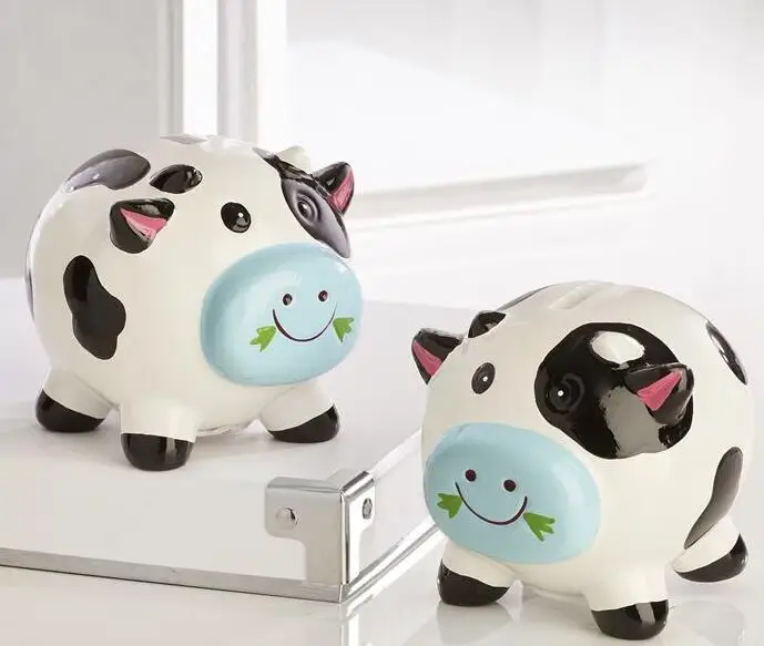 Ceramic Cute Cow Design Piggy Bank - Buy Cow Piggy Bank,Cow Coin Bank ...
