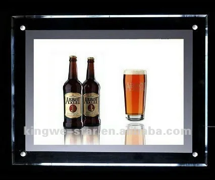 Custom Led Poster Window Display Hanging Led Acrylic Advertising Light ...