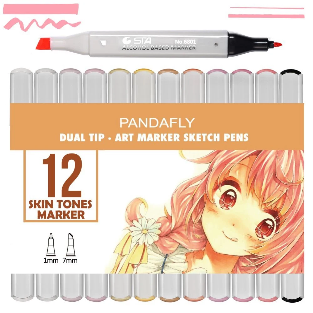 Alcohol-based Color Marker 168 Colors Dual Tip Sketch Marker