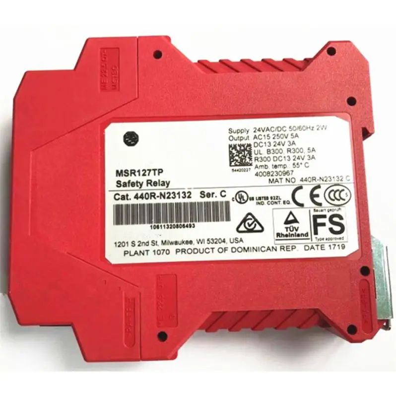 Relé De Seguridad Msr210p,24v Cc,+ 1nc 2no,45mm,Terminales Extraíbles ...