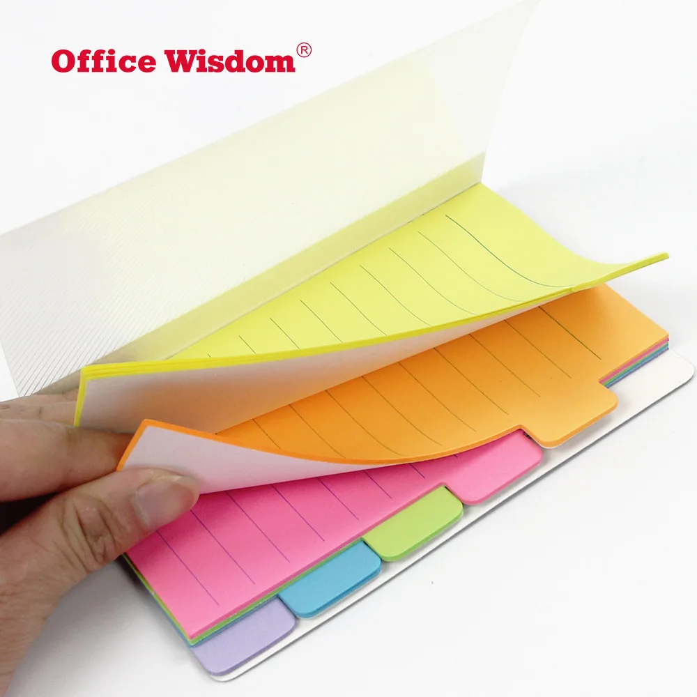 Office Wisdom 60 Ruled 4x6 Inches Divider Sticky Notes with Tag