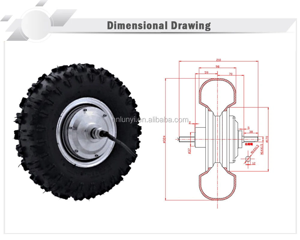 1000W 48V Electric Bike Wheel Hub Motor - Brushless Gearless Hub Motor ...