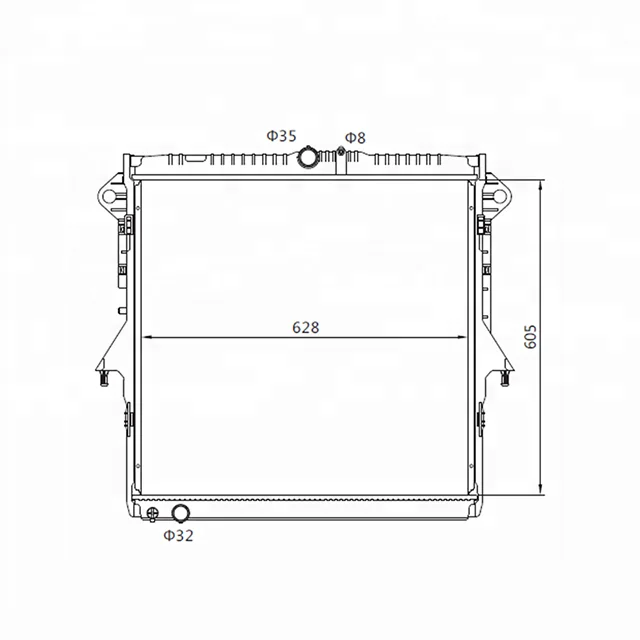 Auto Radiator for FORD RANGER 2 5i 16V'11-/AT&MT/OEM 1735294/AB398005CD ...