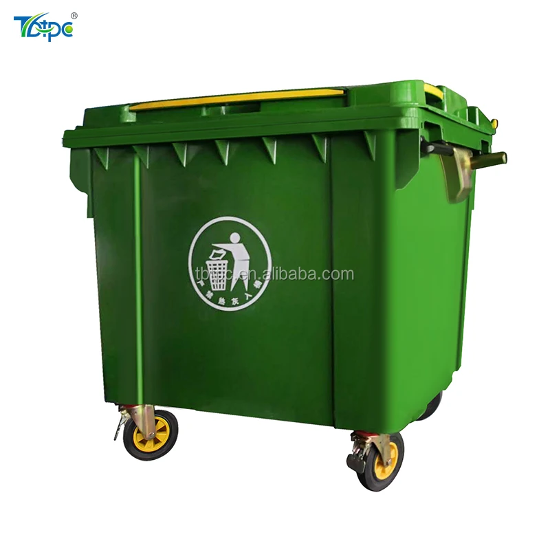 770l hdpe plastic dustbin/waste collector containers/garbage bin ...