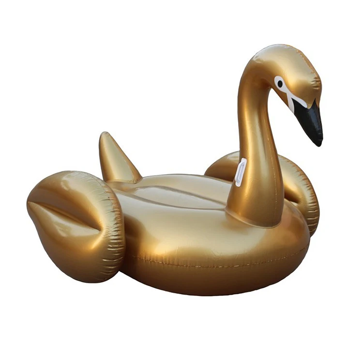 Wholesale 190cm Pvc Giant Inflatable Animal Swan Swimming Gold Pool ...