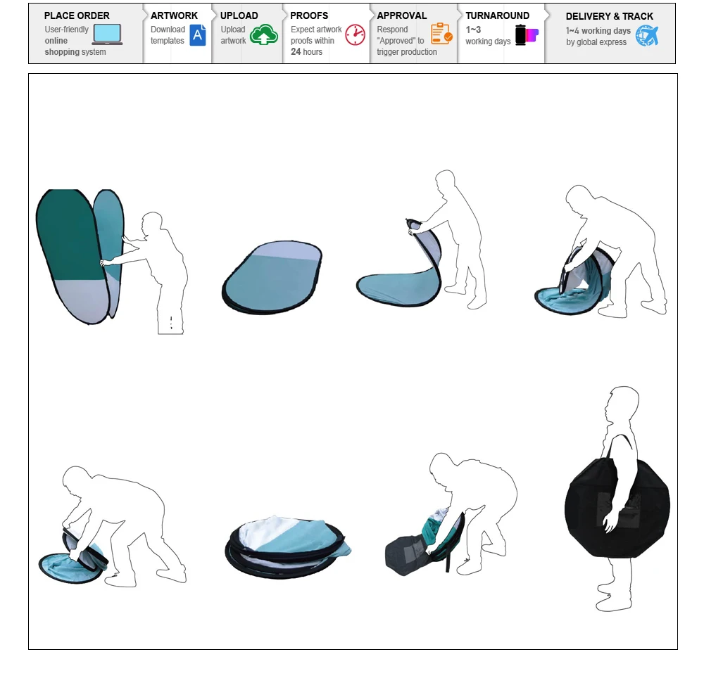 Outdoor Pop Up Banner Double Sides Printing Banner Stand Portable ...