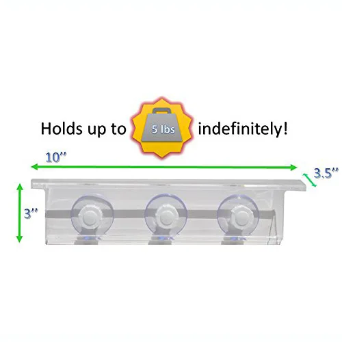 Acrylic Window Shelf with Suction Cups - Perfect for Plants