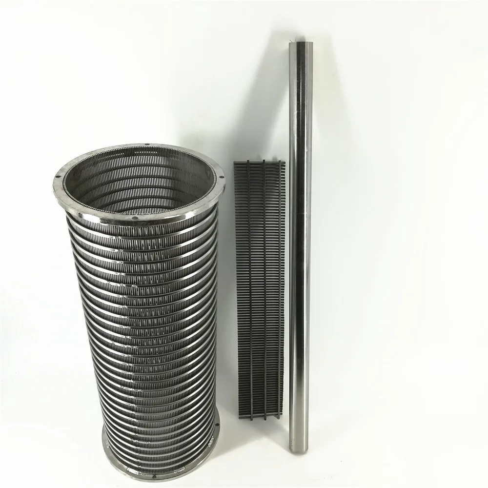 Stainless Steel V Wrapped Wedge Wire Filter Screens Coanda Screen Wedge ...