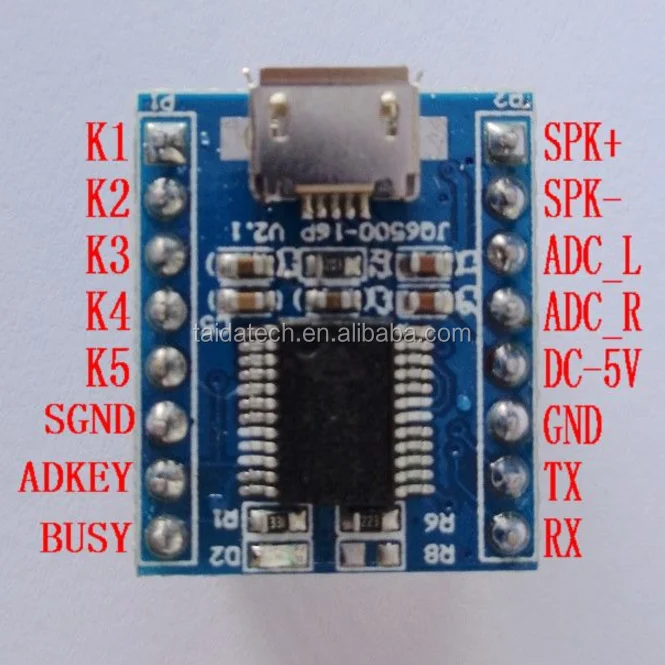 Alibaba.com: JQ6500 MP3 player IC module with serial control and 1-to-5 ...