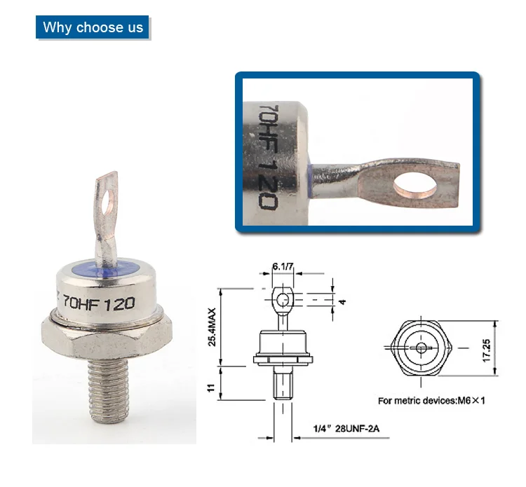 Diodes For Welding Machine Rectifier Diode 70hf120 - Buy 70hf120 ...