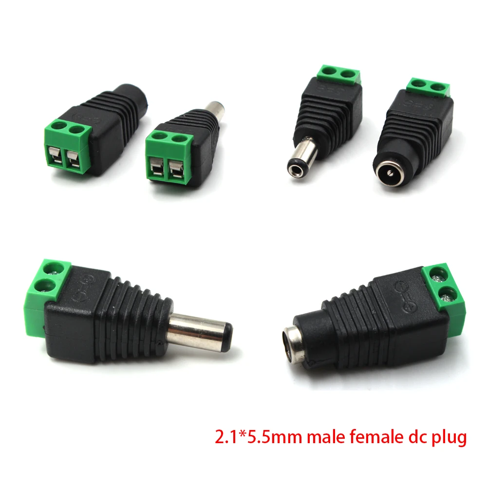 Laptop Dc Tip Adapter 2pin Green Terminal To Dc5521 Female And 5521 ...